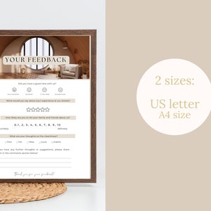 Guest Feedback Form Template for Airbnb, Guest Comment Form, Feedback ...
