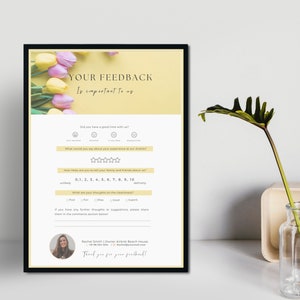 Editable Feedback Form Guest, Airbnb Host, VRBO, Canva Template, Hotel ...