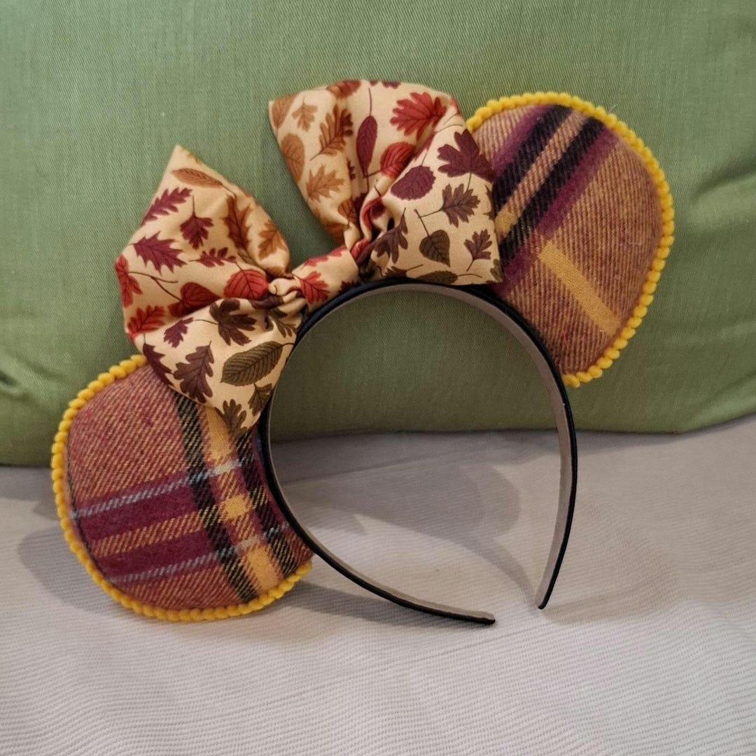 Fireside Flannel Minnie Mouse Ears Headband Inspired by Disney - Etsy