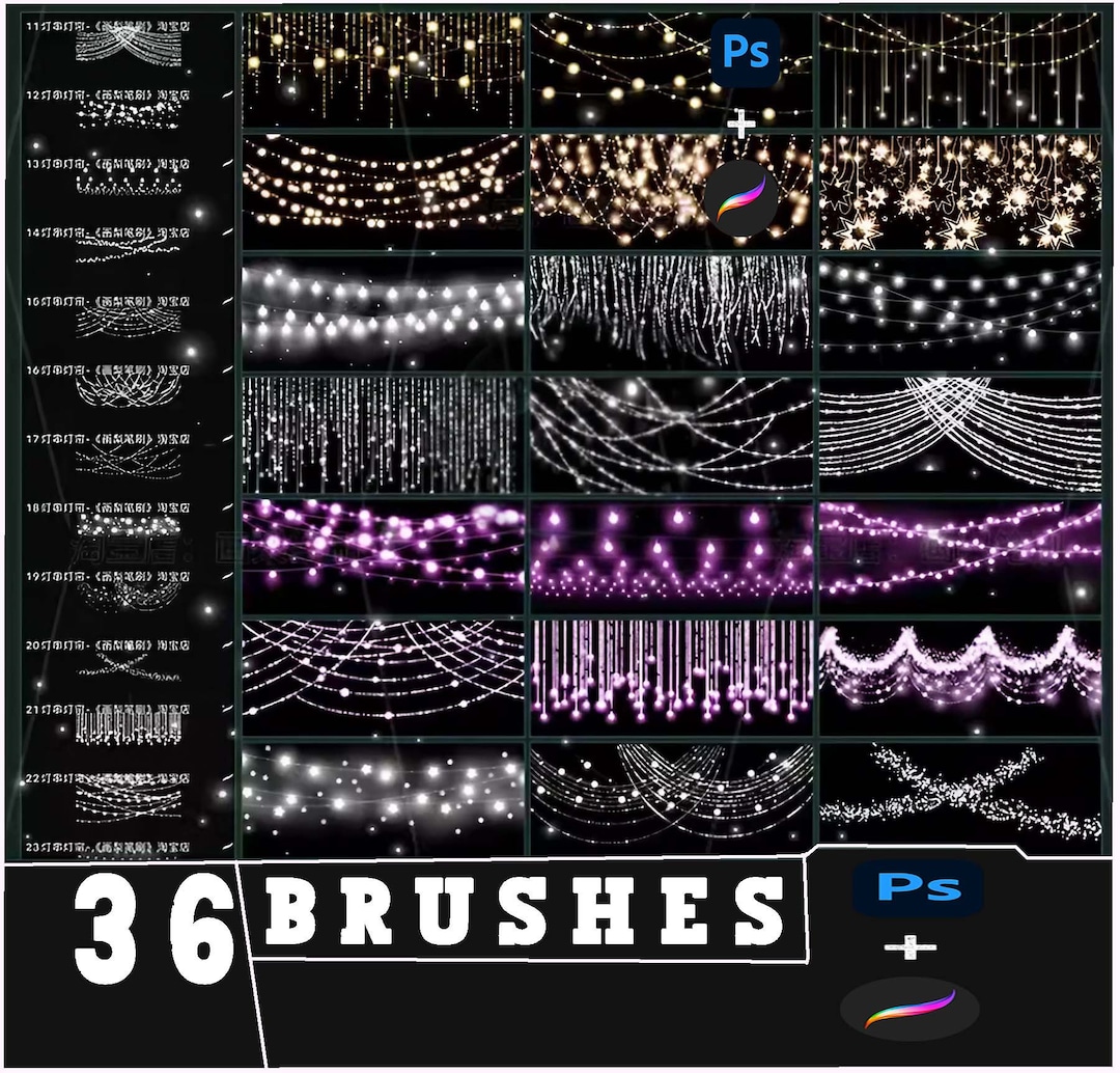 Procreate Beautiful Wedding Light String Light Curtain Procreate ...