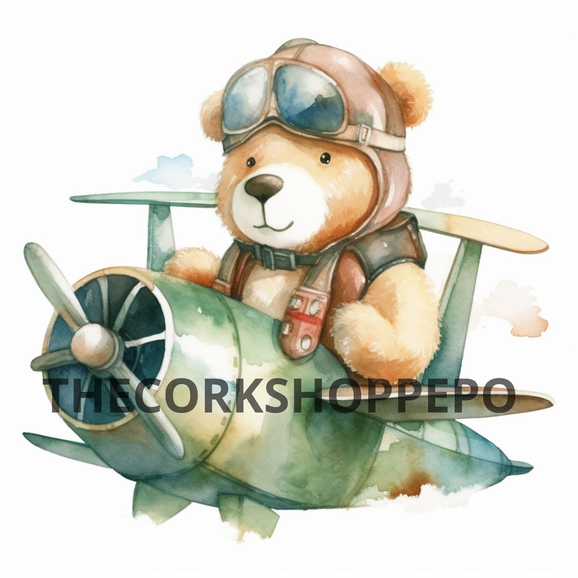 Cute Teddy Pilot Bears Sublimation Design, Pilot Png, Printable ...