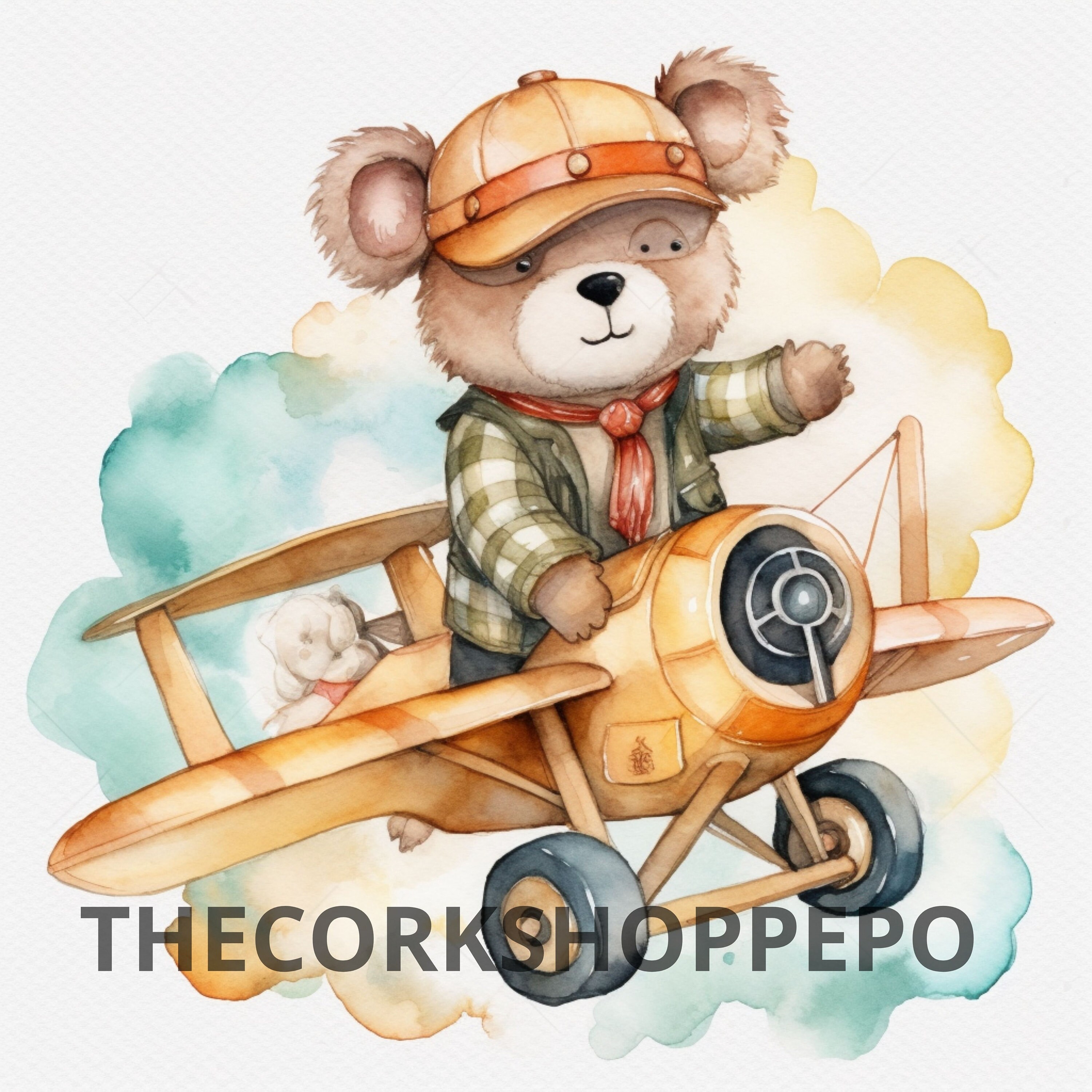 Cute Teddy Pilot Bears Sublimation Design, Pilot Png, Printable ...