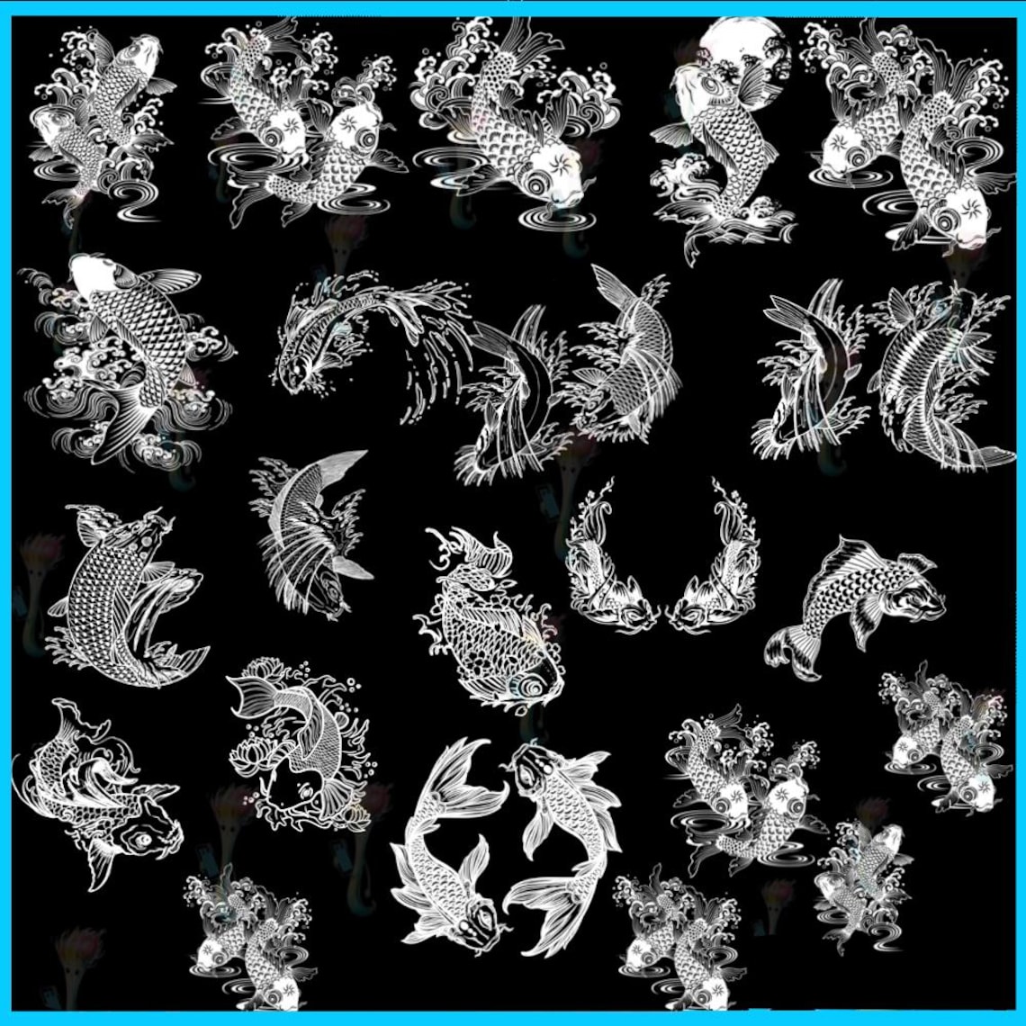 Procreate Chinese Style Fish Pattern, Brushes,procreate,procreate ...