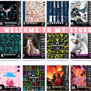 Procreate Brushes Flame Burning Special Effects Sparks Mars Flames Fire ...