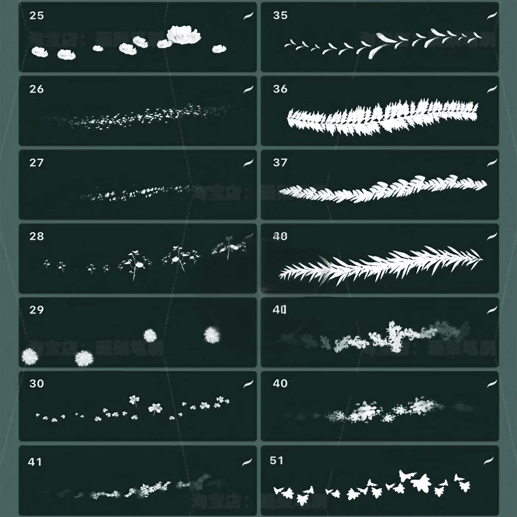 Nature Brush Set for Procreate & Photoshop: Grass Brushes - Etsy