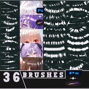 Procreate Brush Hair, Photoshop Brushes, Hair Textures, Animation ...