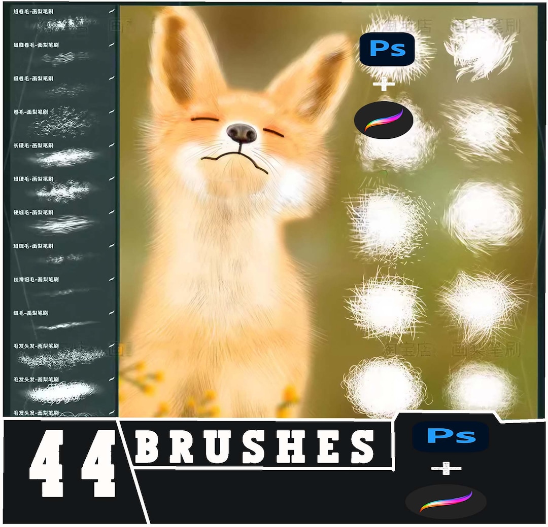 Procreate Brushes, Procreate Fur, Fur Brushes, Procreate Stamps ...