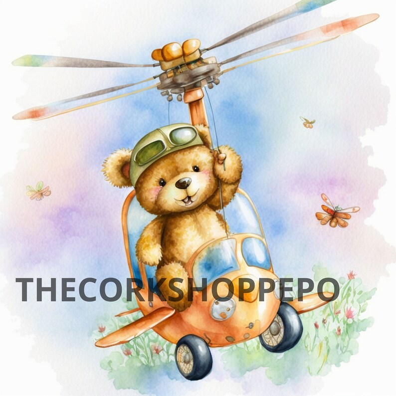 Cute Teddy Pilot Bears Sublimation Design, Pilot Png, Printable ...