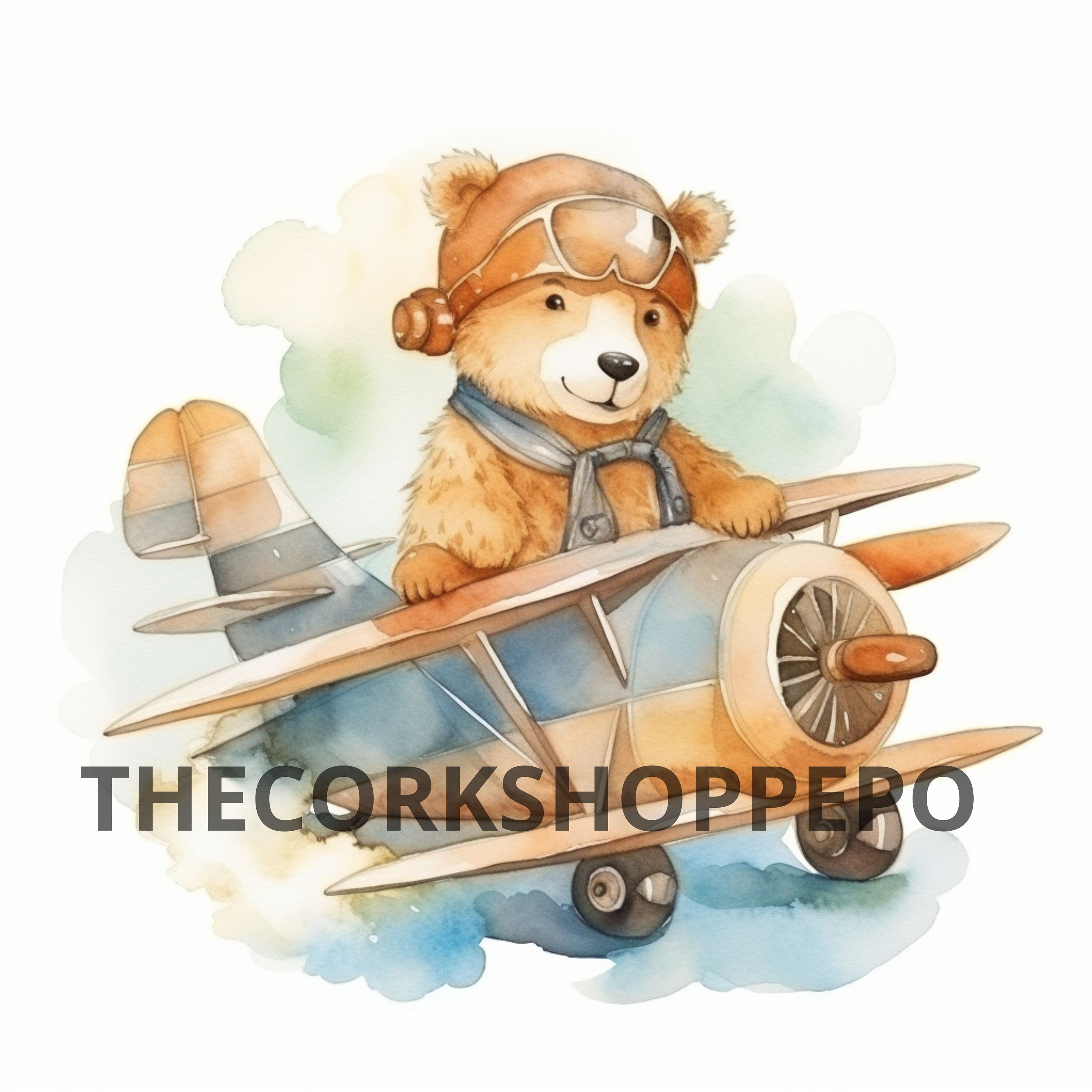 Cute Teddy Pilot Bears Sublimation Design, Pilot Png, Printable ...