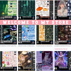 42 Procreate Brushes Cute Kawaii Drawing Kit, Animals Stamp Brush ...
