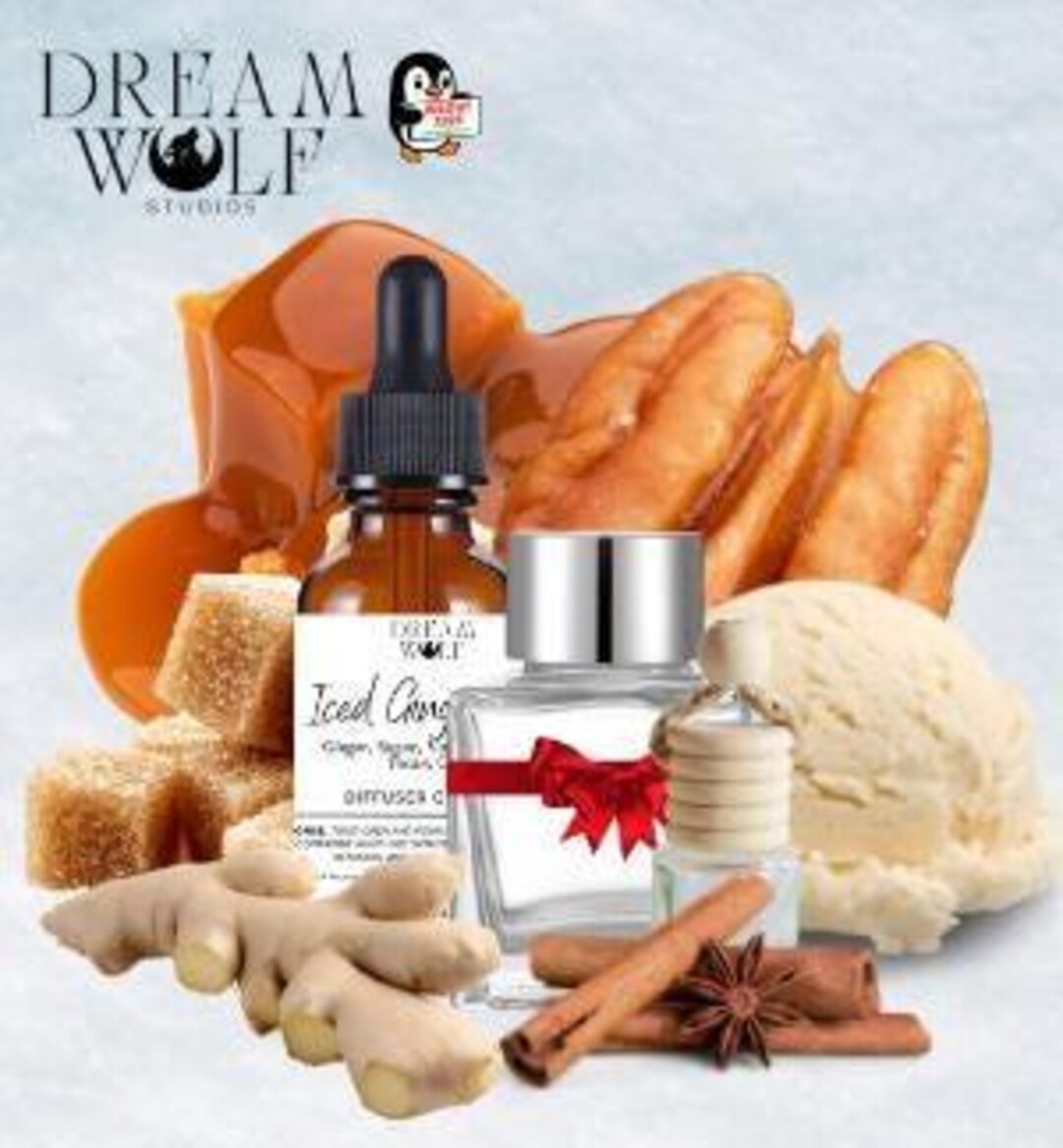 Iced Gingerbread Diffuser Oil, Winter Fragrance, Hanging Car Diffuser ...