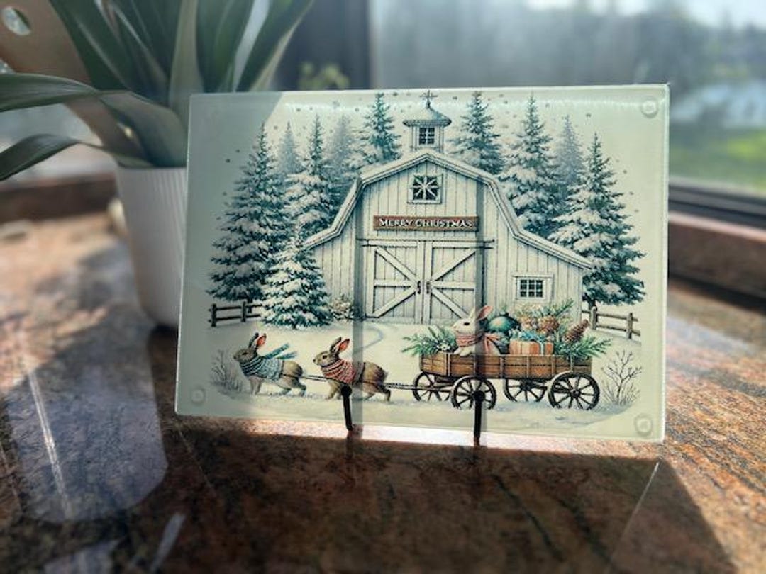 Holiday Cutting Board GIFT SET Kitchen Towel Christmas Gift, Home ...