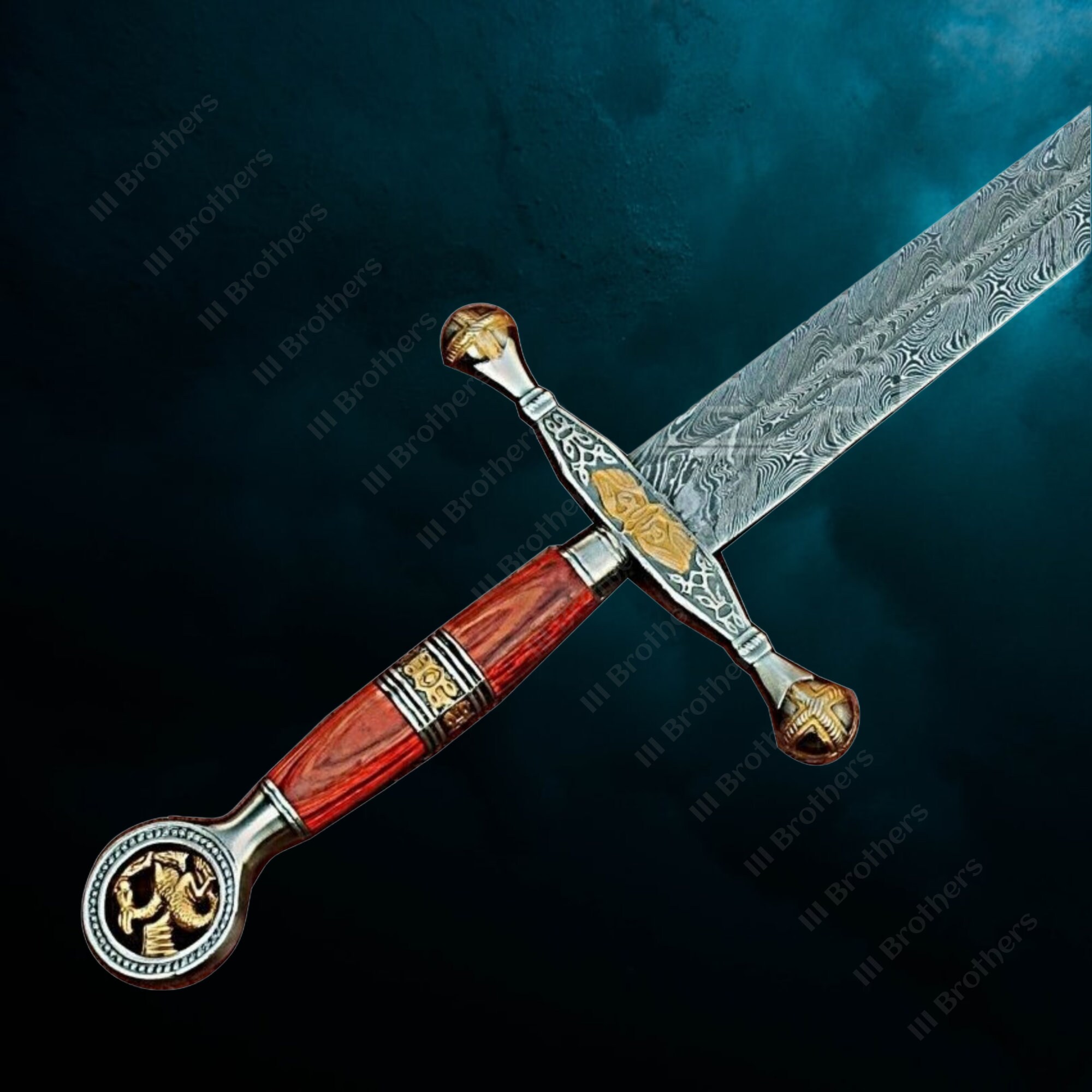 Hand Made Viking Sword -knights Templar Holy Sword-hand Forged ...
