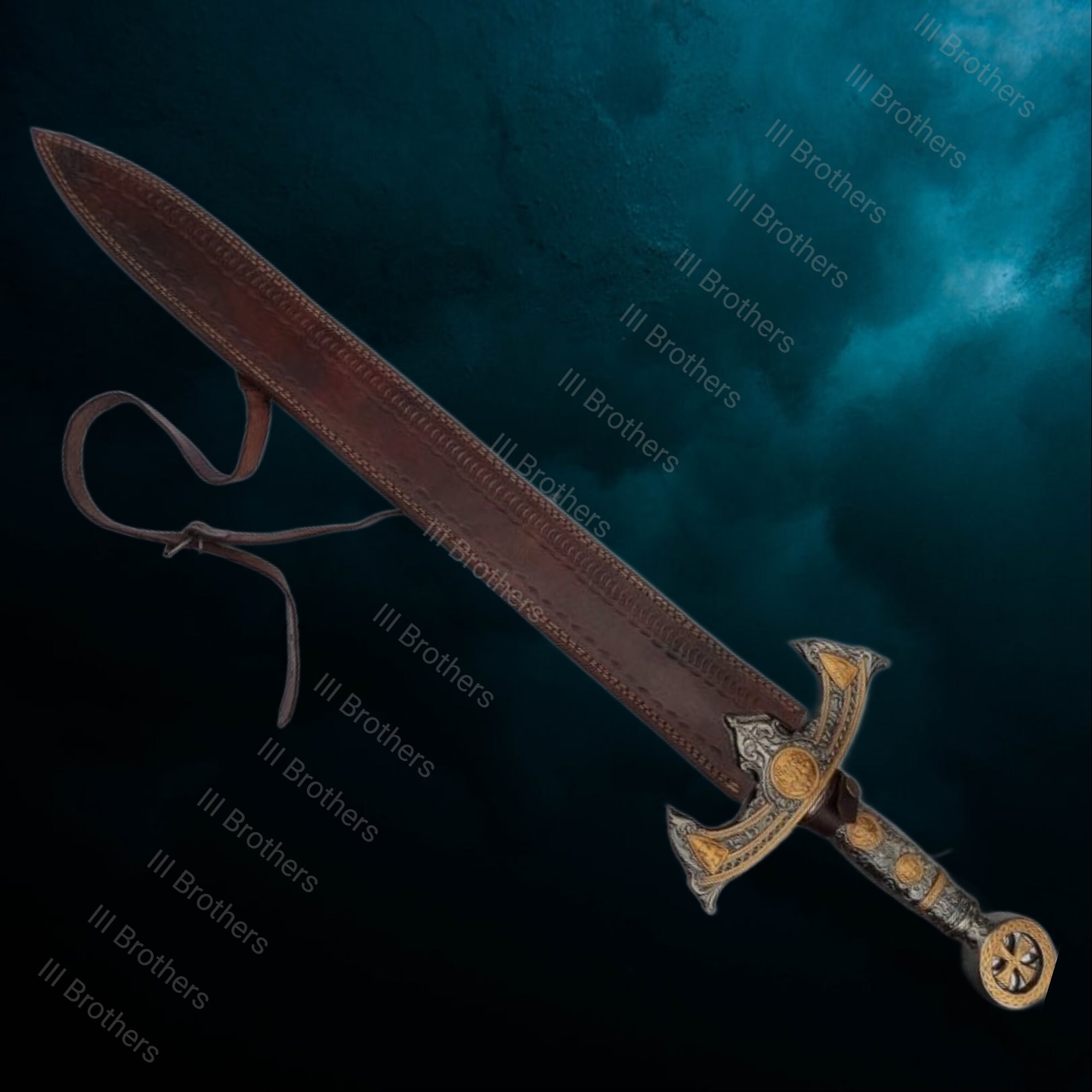 Hand Made Viking Sword -knights Templar Holy Sword-hand Forged ...