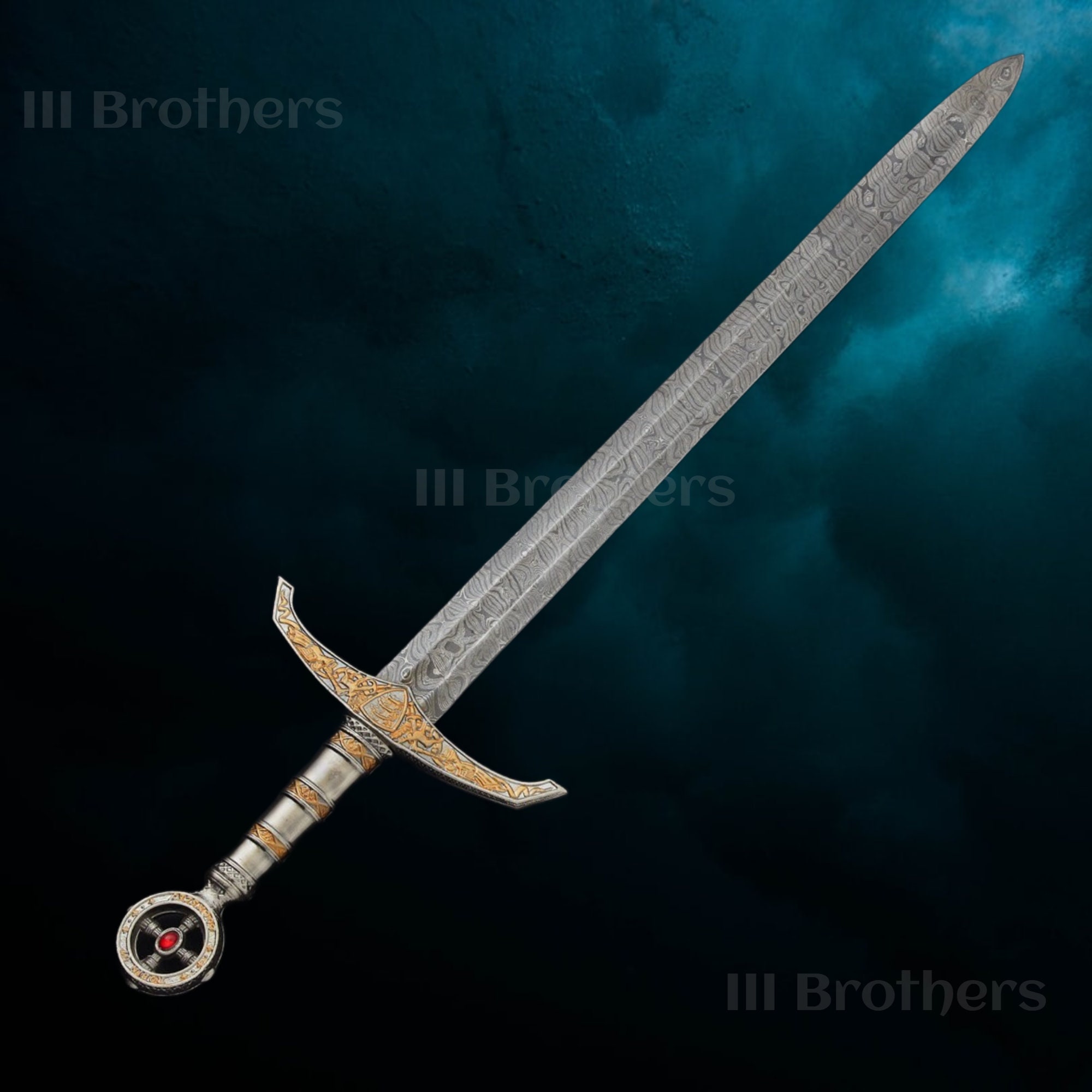 Hand Made Viking Sword -knights Templar Holy Sword-hand Forged ...