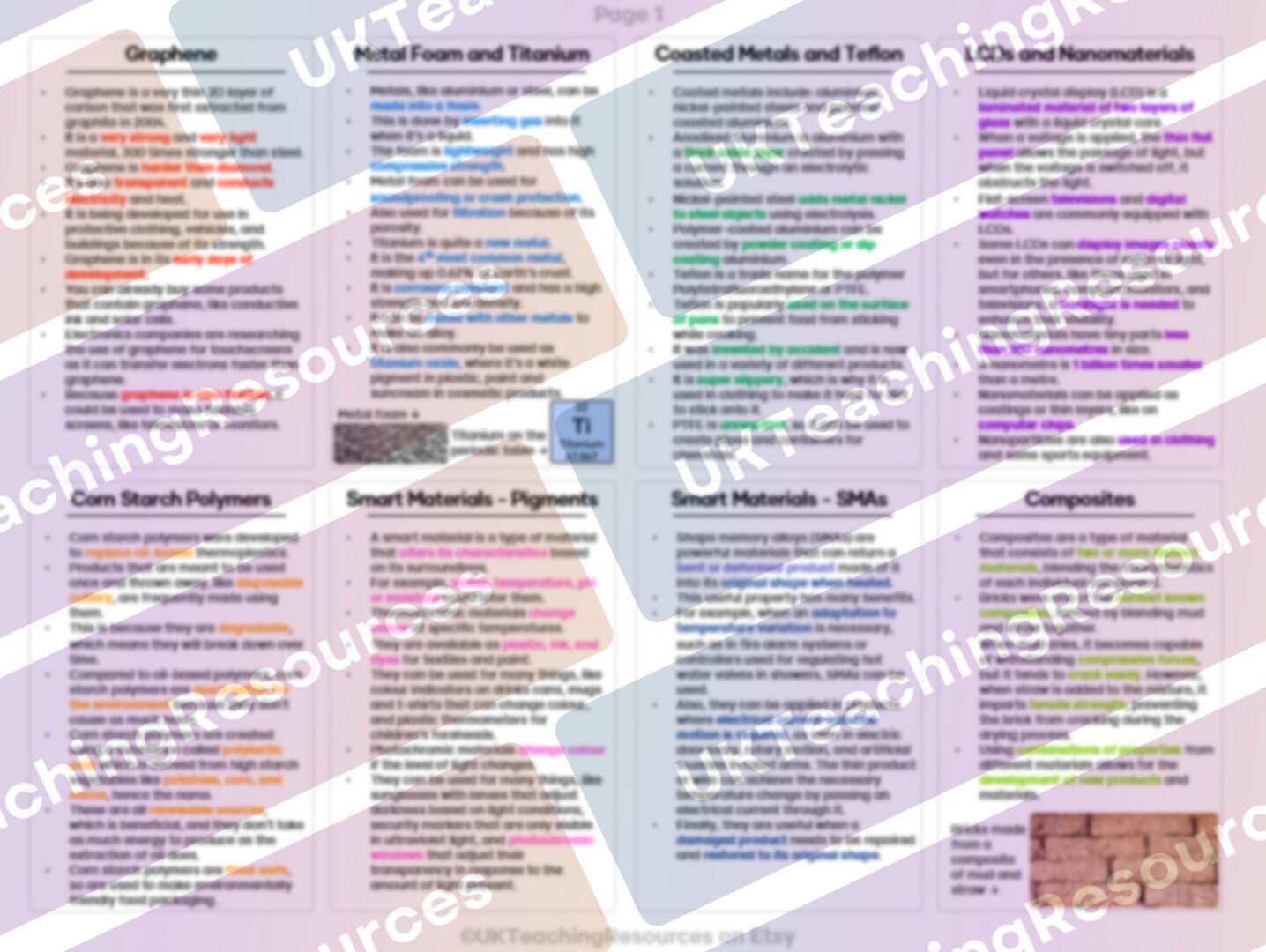 DT Flashcards | Developments in New Materials | GCSE AQA Design and ...
