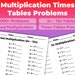 1000+ Multiplication Times Tables Problems | 16 Pages of Practise Q's ...
