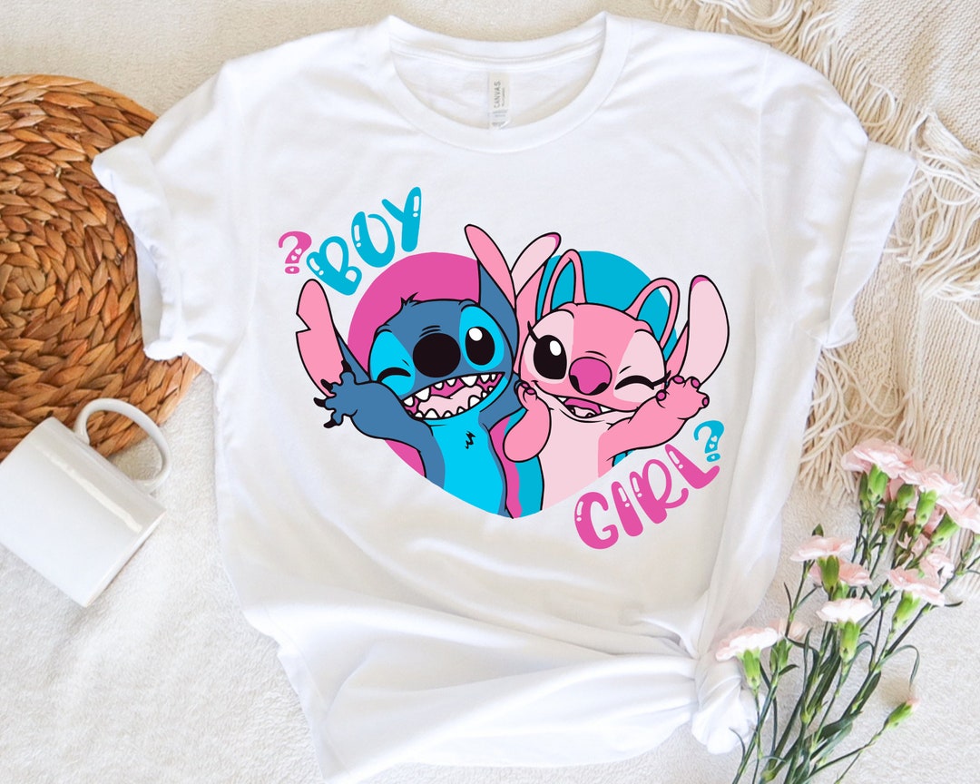 Disney Stitch Angel Gender Reveal Shirt Keeper Of The Gender Shirt