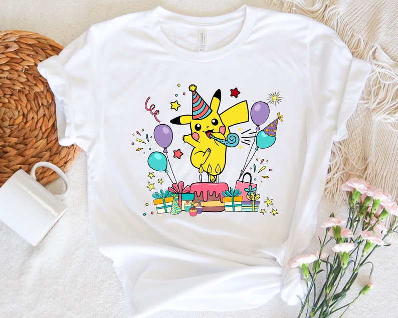 Pikachu Custom Birthday Shirt, Pokemon Birthday Shirt, Pikachu Birthday ...