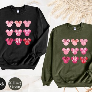 Minnie Ears Coquette Sweatshirt, Pink Minnie Bow Sweatshirt, Disney ...