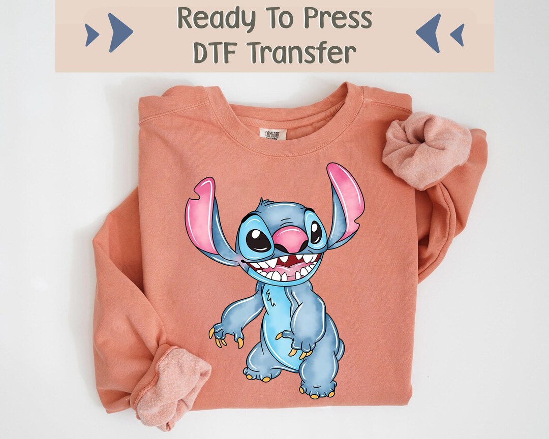 Stitch Watercolor DTF Transfer, Disneyland DTF, Disney Ready to Press ...