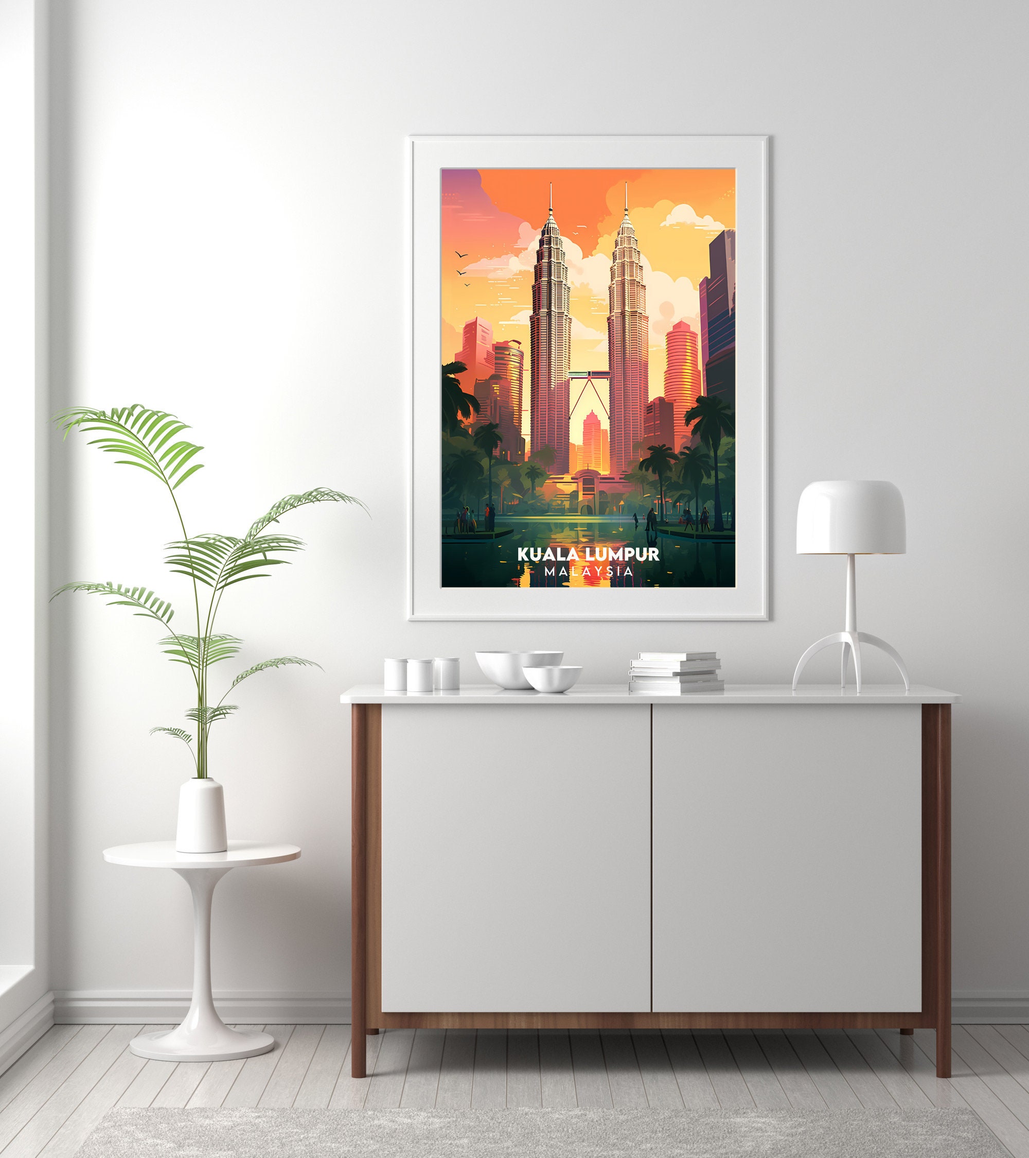 Malaysia Travel Poster Digital Wall Print Art Kuala Lumpur - Etsy