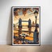 Egypt Retro Travel Print, Nile River, Africa, Travelling Digital Home ...