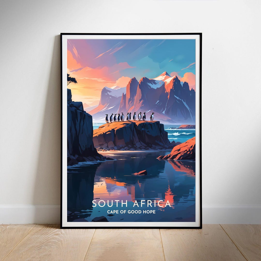 South Africa Travel Poster, Cape of Good Hope Printable Digital Wall ...