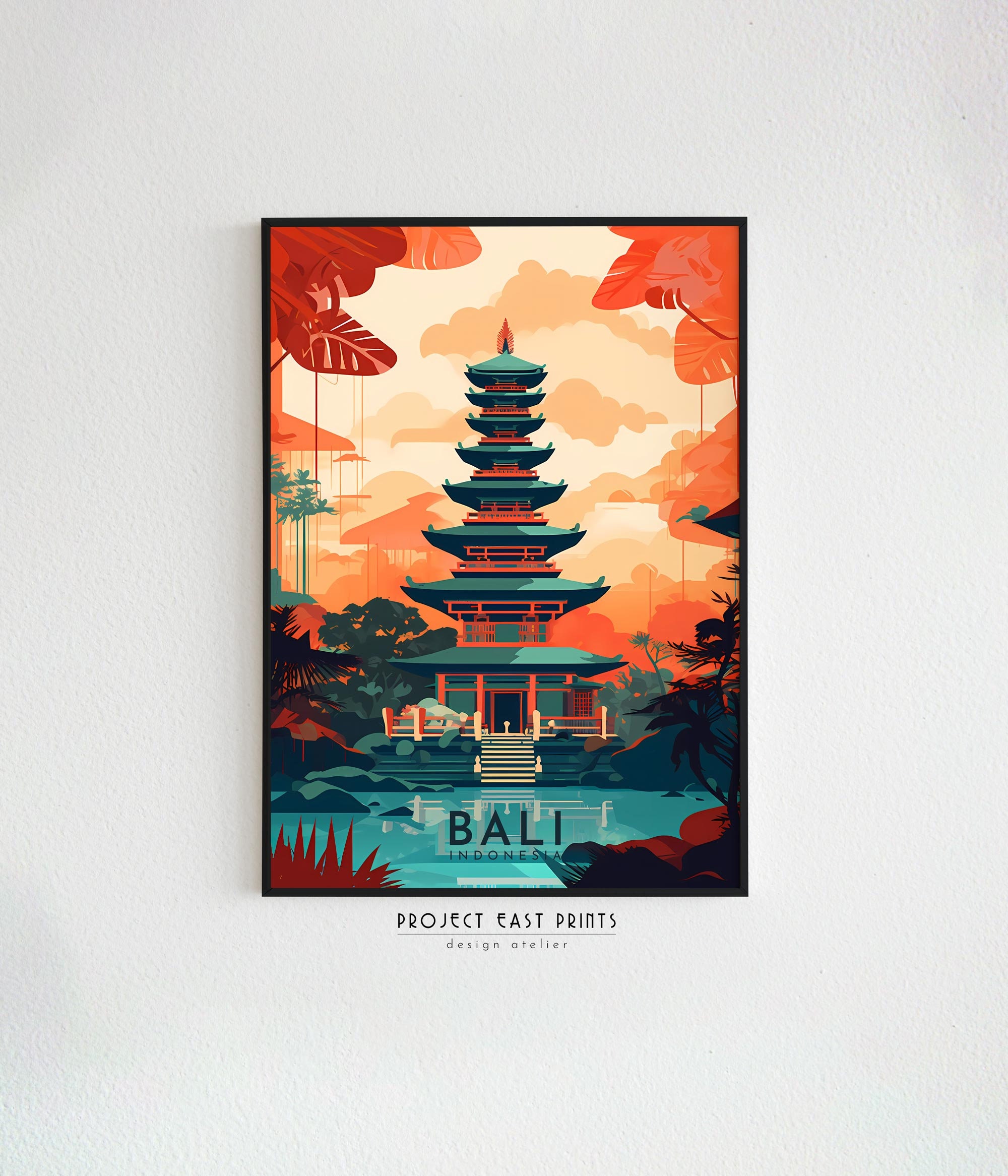 Bali Travel Poster Digital Wall Print Art, Indonesia, Instant Download ...
