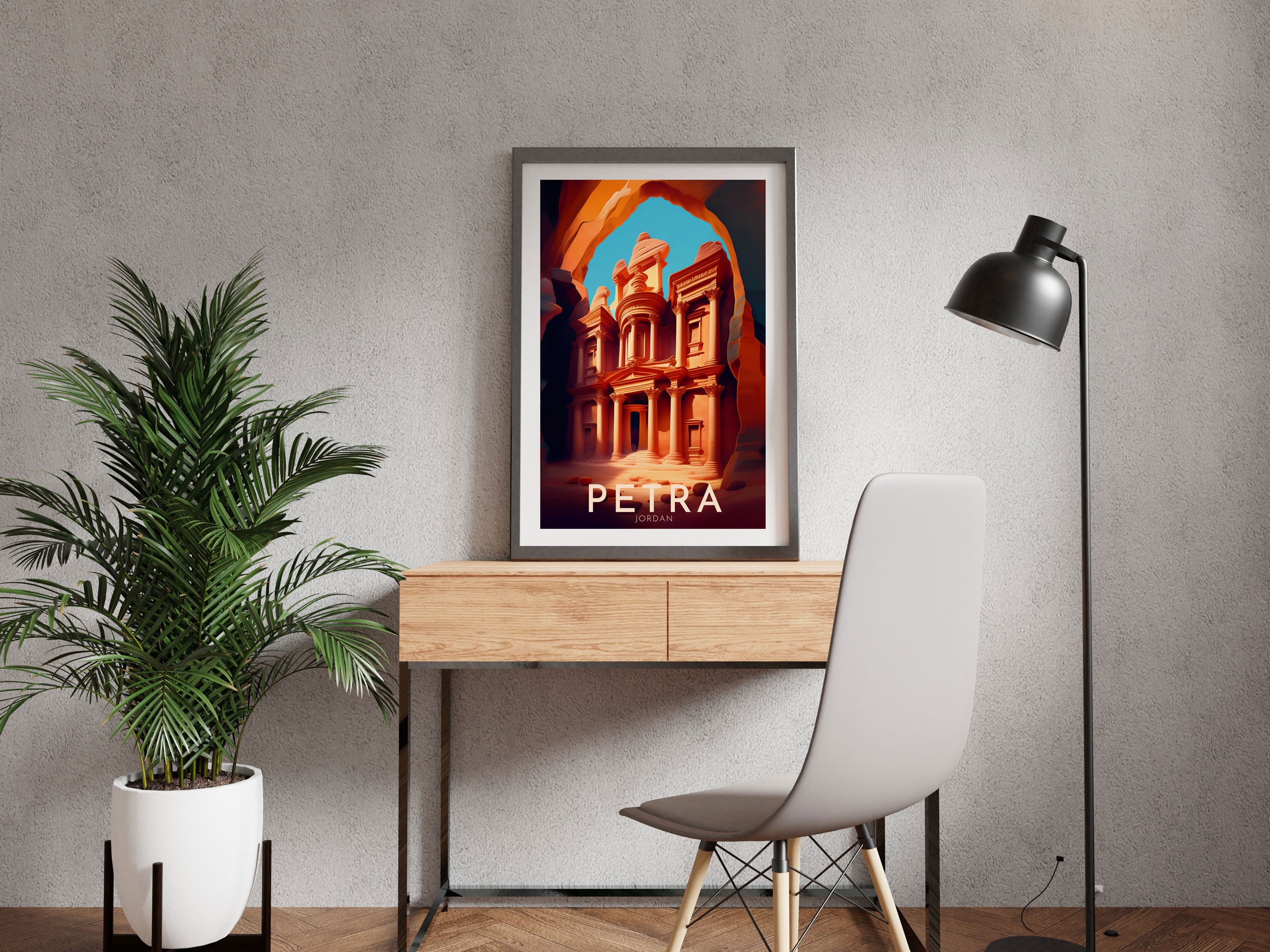 Printable Wall Art Petra, Retro Travel Poster, Instant Download ...
