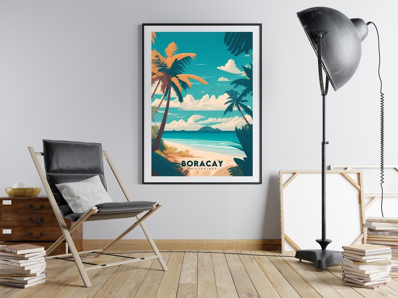 Philippines Travel Poster Digital Wall Print Art Boracay - Etsy