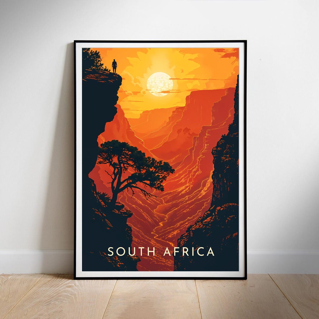 South Africa Travel Poster, Printable Digital Wall Art, Instant ...