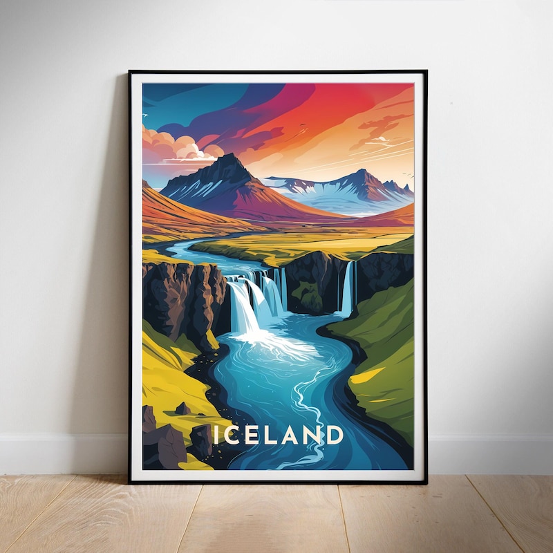 Iceland Posters Landscapes - Etsy UK
