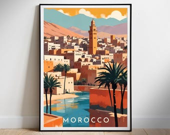 Morocco Travel Poster Digital Printable Wall Art, Instant Download ...