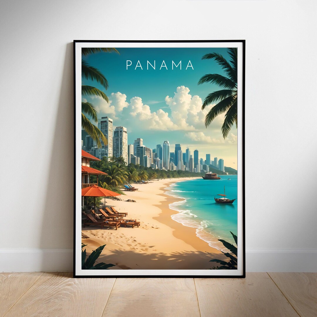 Panama Travel Poster, Digital Printable Wall Art, Instant Download ...