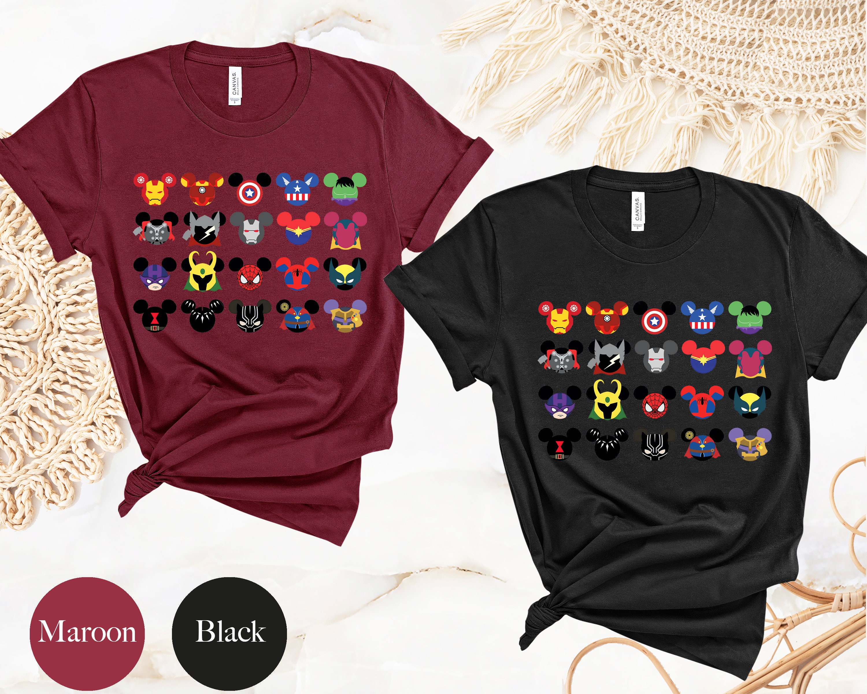 Disney Marvel Superhero Shirt, Avengers Mickey Ears Shirt, Marvel Group ...