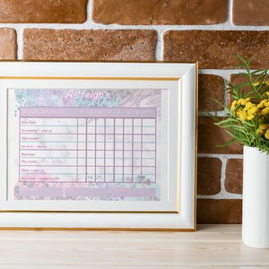 Editable Chore Chart Reward Chart Responsibility Chart 90s Nostalgia ...