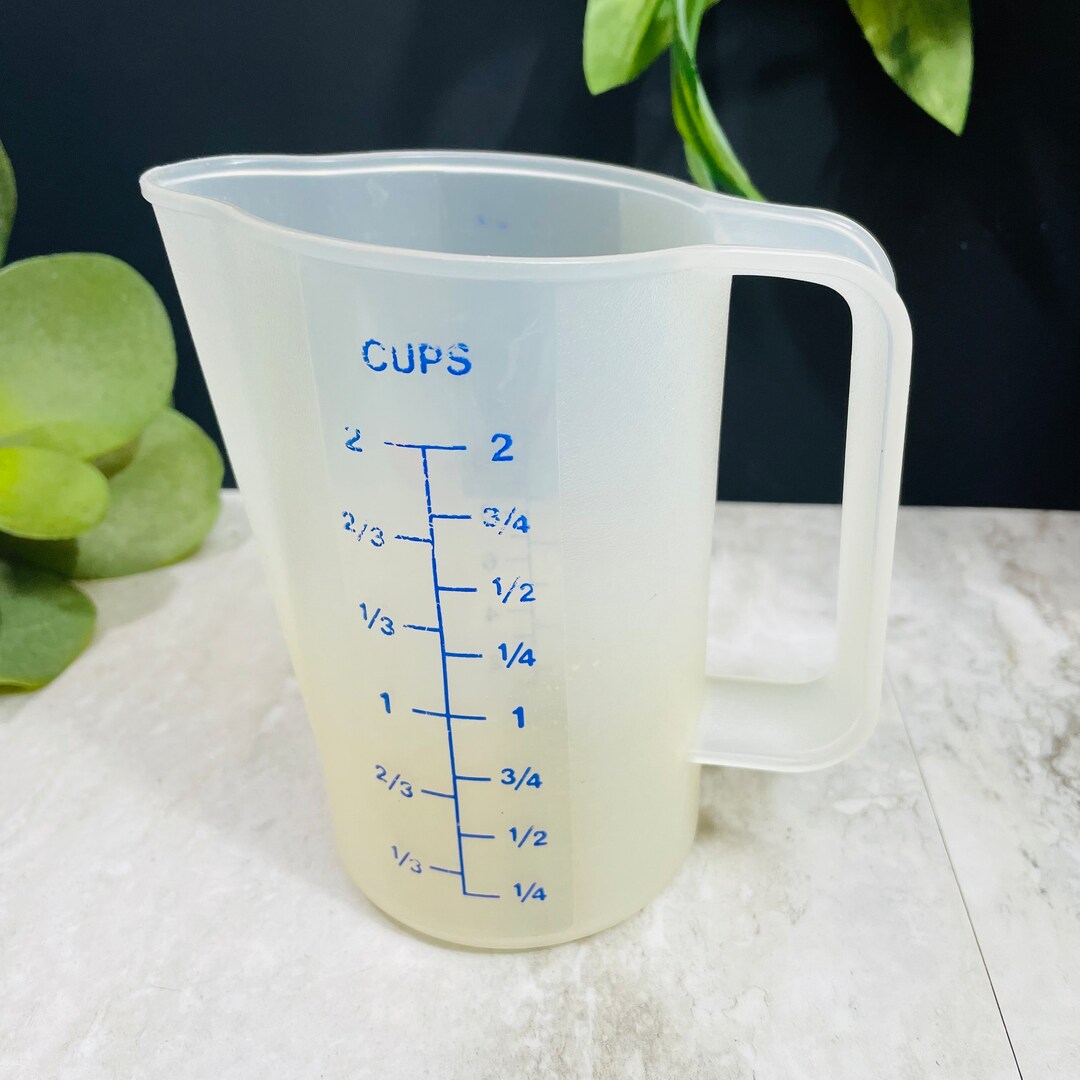Vintage Tupperware Measuring Pitcher 1669 2 Cup 16 Oz 500 Ml Blue ...