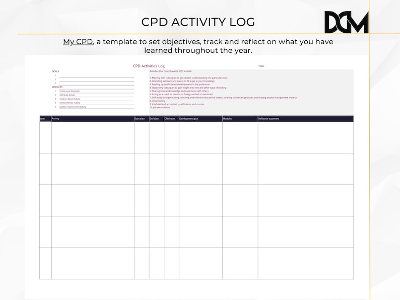 DM - CPD Activity Log & Competence Framework - Etsy Australia
