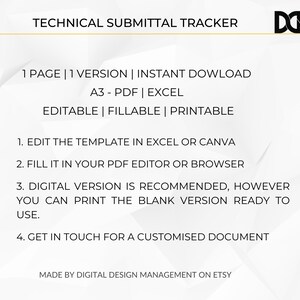 DM - Technical Submittal Tracker - Etsy