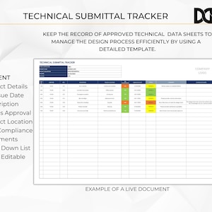 DM - Technical Submittal Tracker - Etsy