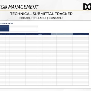 DM - Technical Submittal Tracker - Etsy