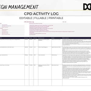 DM - CPD Activity Log & Competence Framework - Etsy Australia