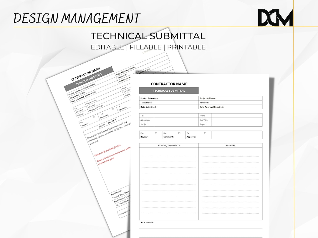 DM - Technical Submittal Approval Sheet - Etsy