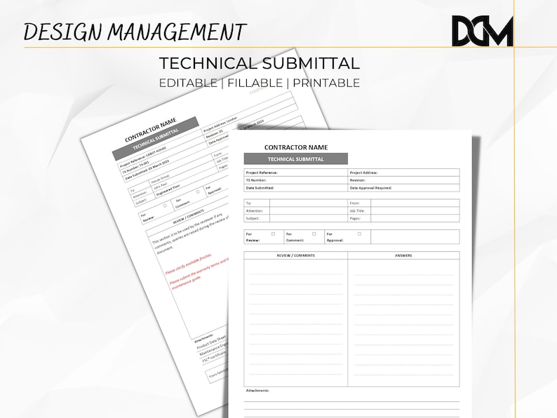 DM - Technical Submittal Approval Sheet - Etsy