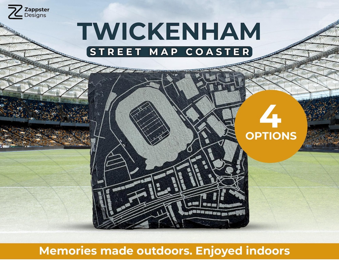 Twickenham Rugby Stadium Street Map With Framing Option - Englands ...