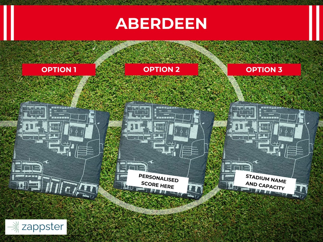 Football Stadium Street Map of Pittodrie the Home of Aberdeen ...