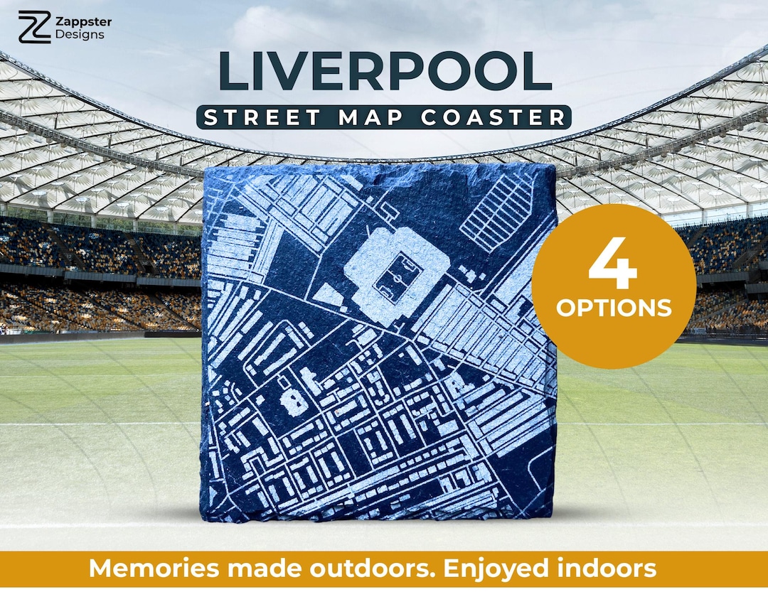 Liverpool Football Stadium Street Map With Framing Option ...