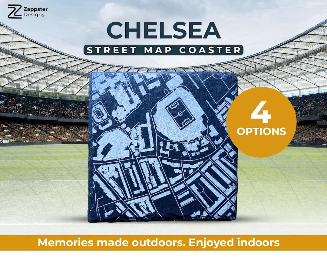 Chelsea Football Stadium Street Map With Framing Option - Personalised ...