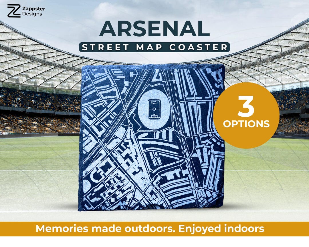 Arsenal Football Stadium Street Map Personalised Options Available ...